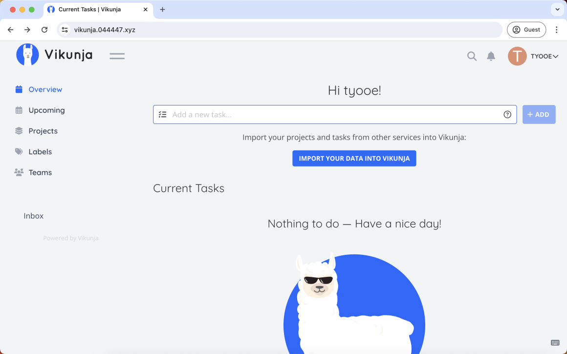 Docker 部署 Vikunja 任务管理器 - Tyooe