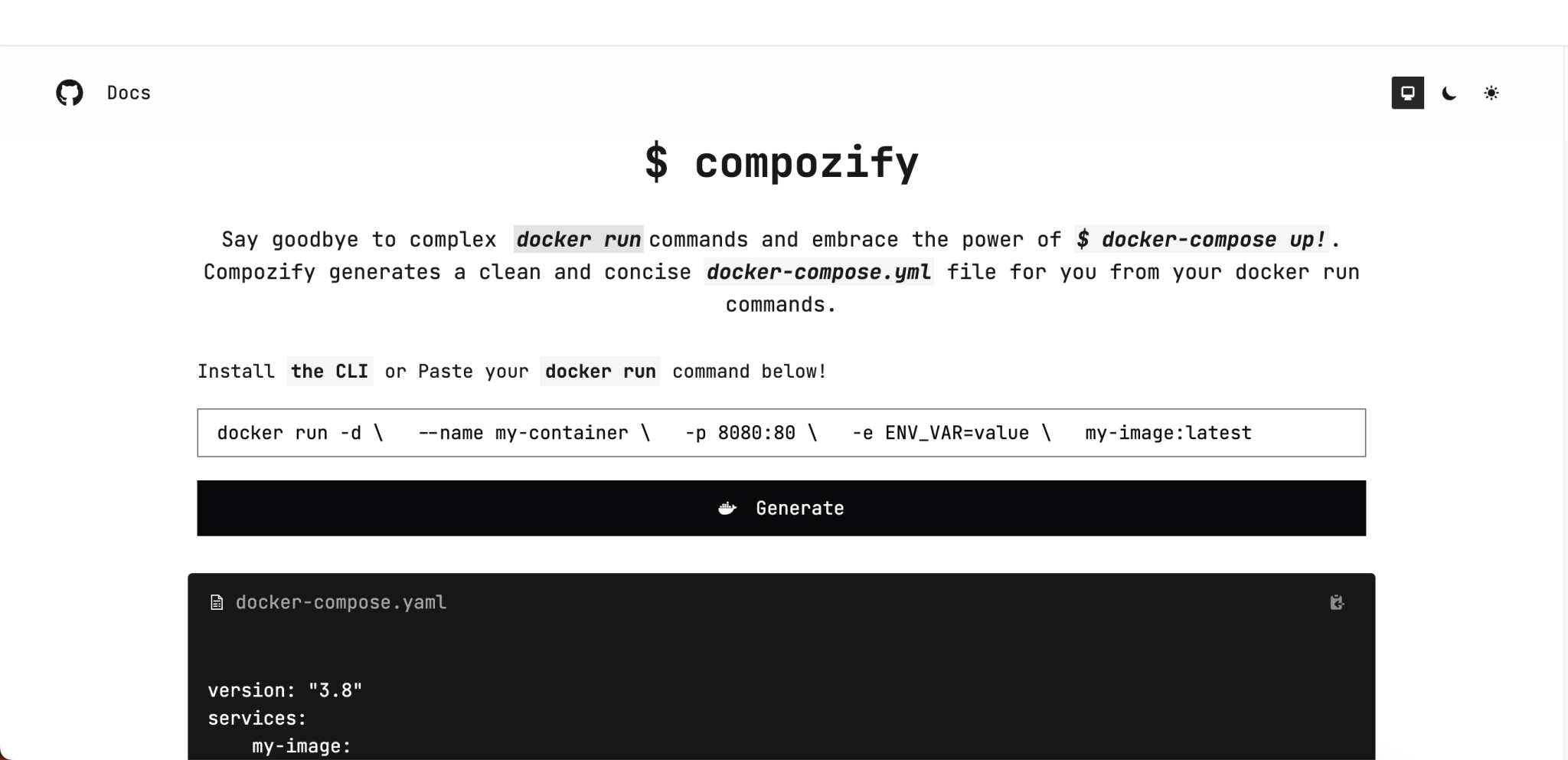 将 docker run 转换成 docker compose 的 3 个小工具 - Tyooe