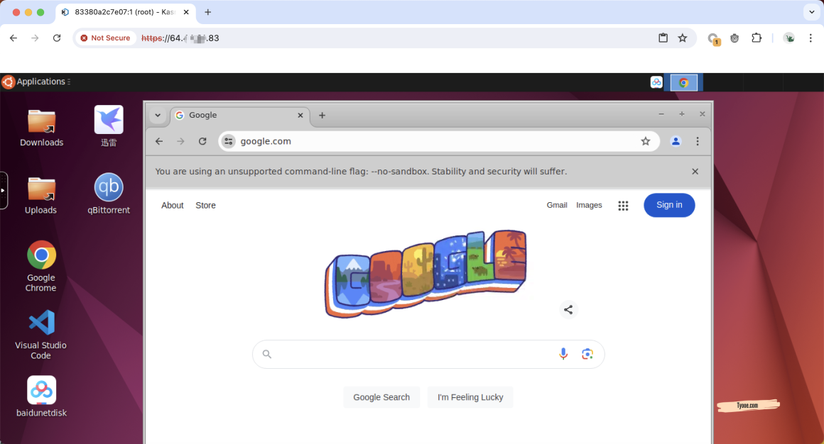 Docker 部署一个自带各种下载工具的 Ubuntu 桌面环境 - Tyooe