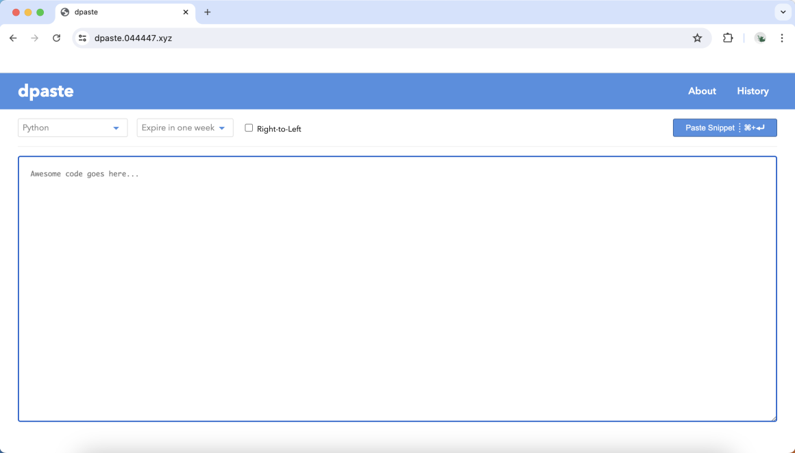 Docker 部署 Dpaste 在线剪贴板 - Tyooe