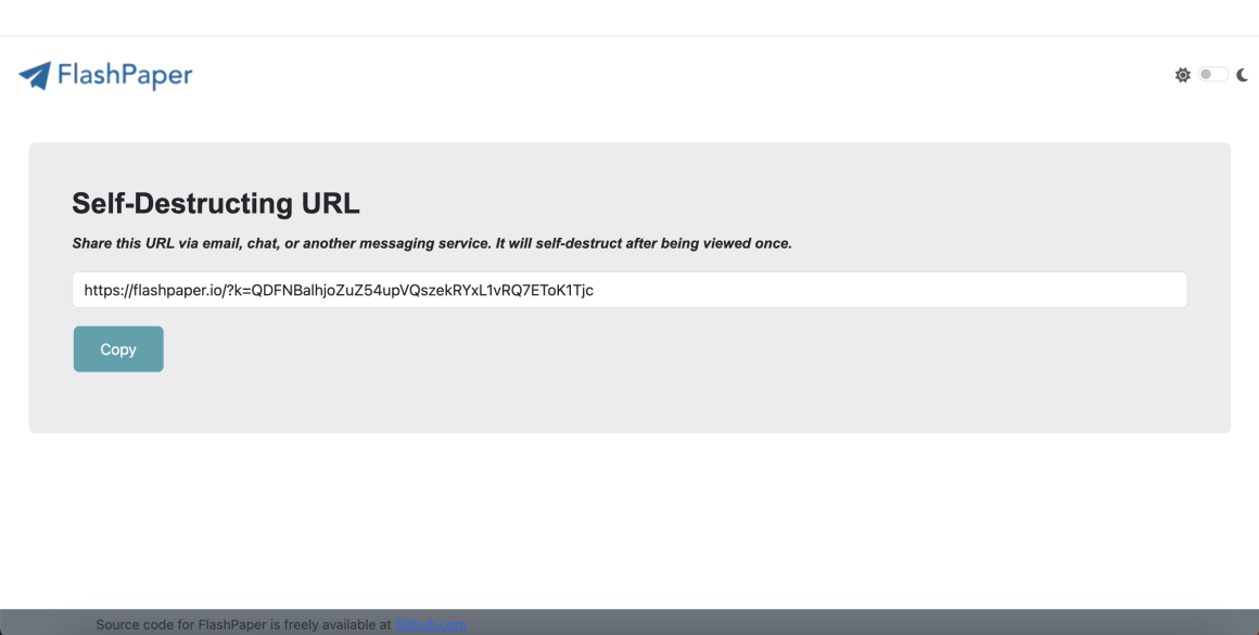 Docker 部署 FlashPaper - 一次性阅后即焚的文本分享应用 - Tyooe